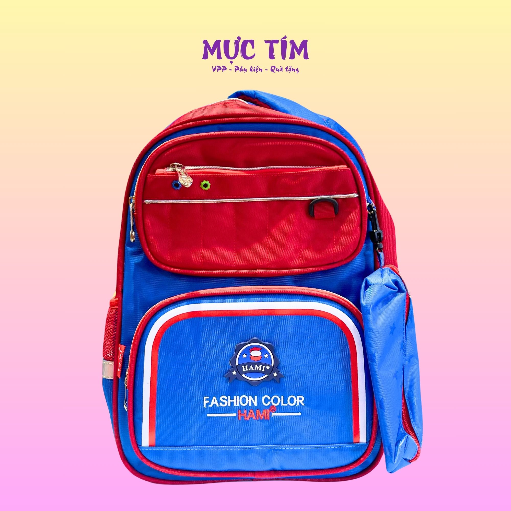 Balo Hami Fashion color xanh đỏ