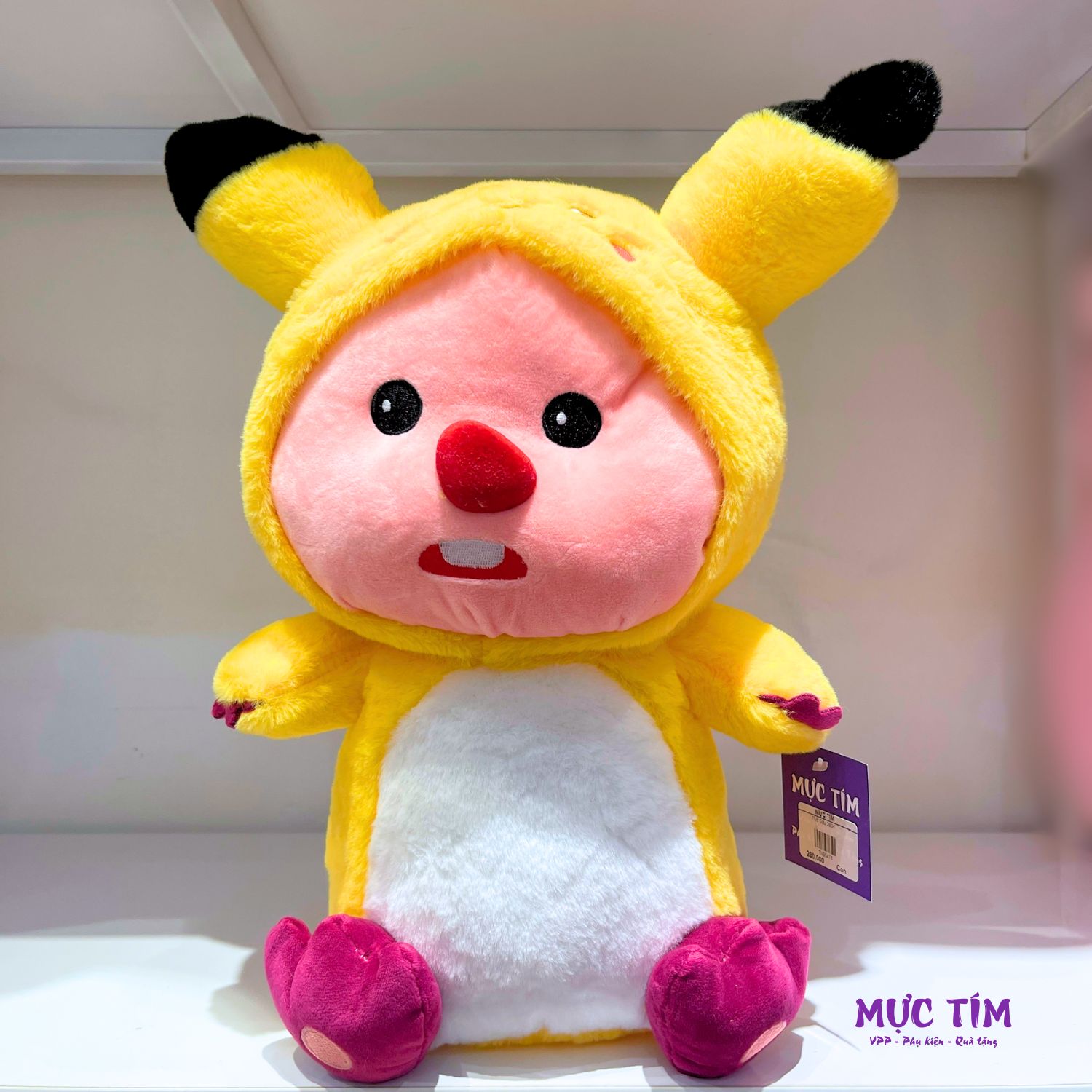 Gấu bông Loopy mặc áo Pikachu 35cm