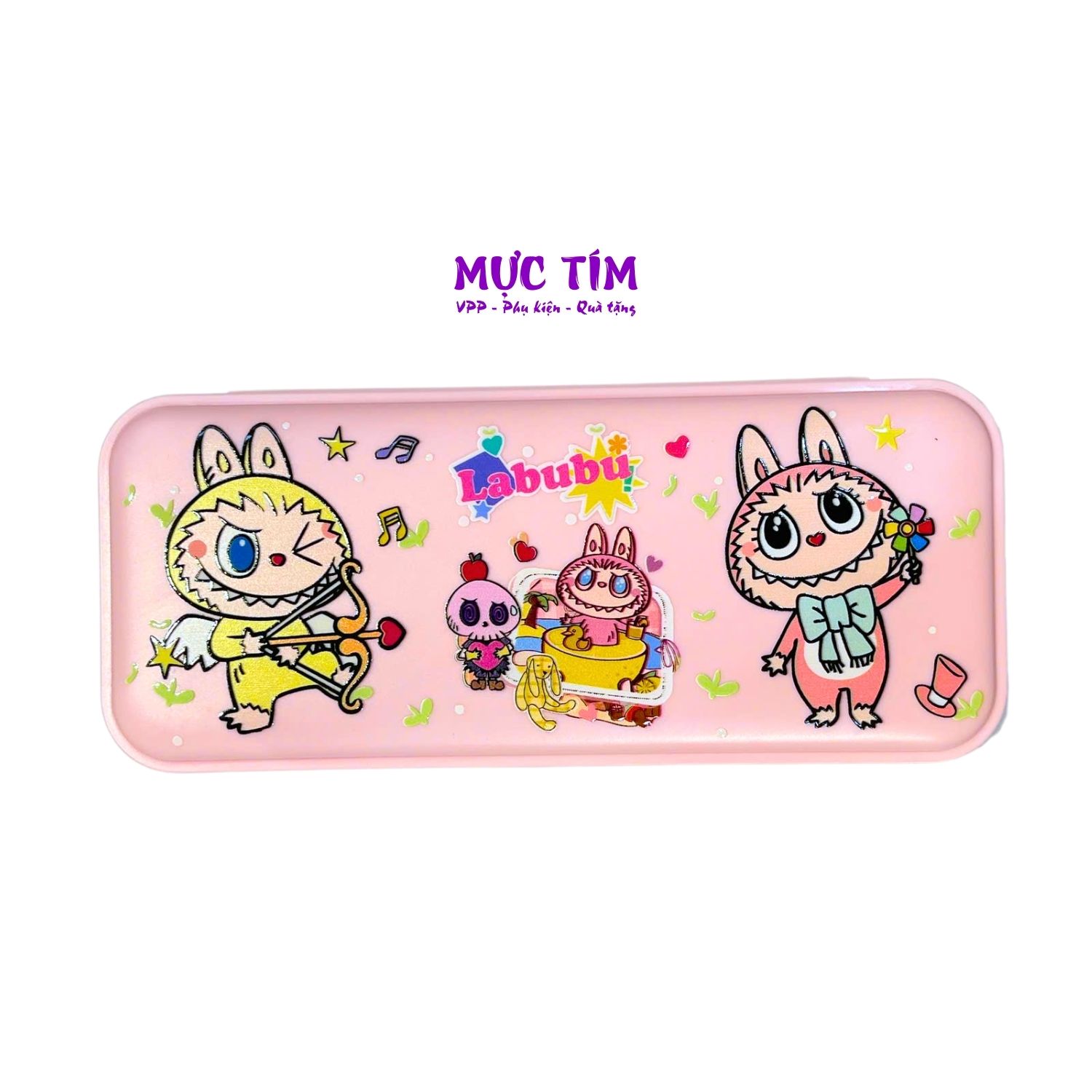 Hộp bút labubu 7603 hồng