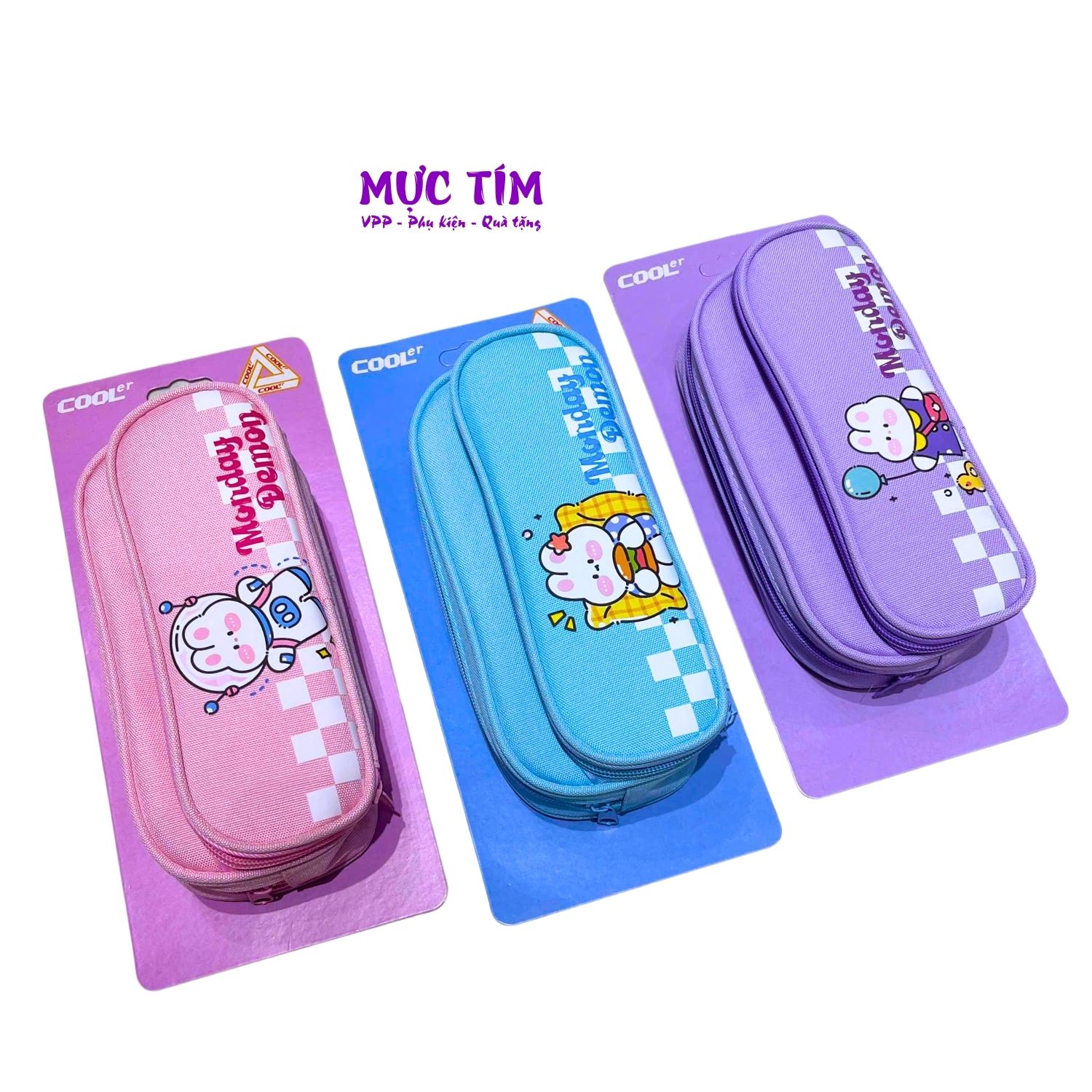 Bóp viết 6703 Xanh/Tím/Hồng