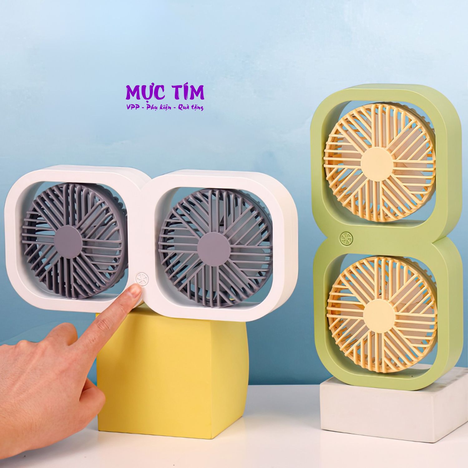 Quạt sạc pin đôi DD5592