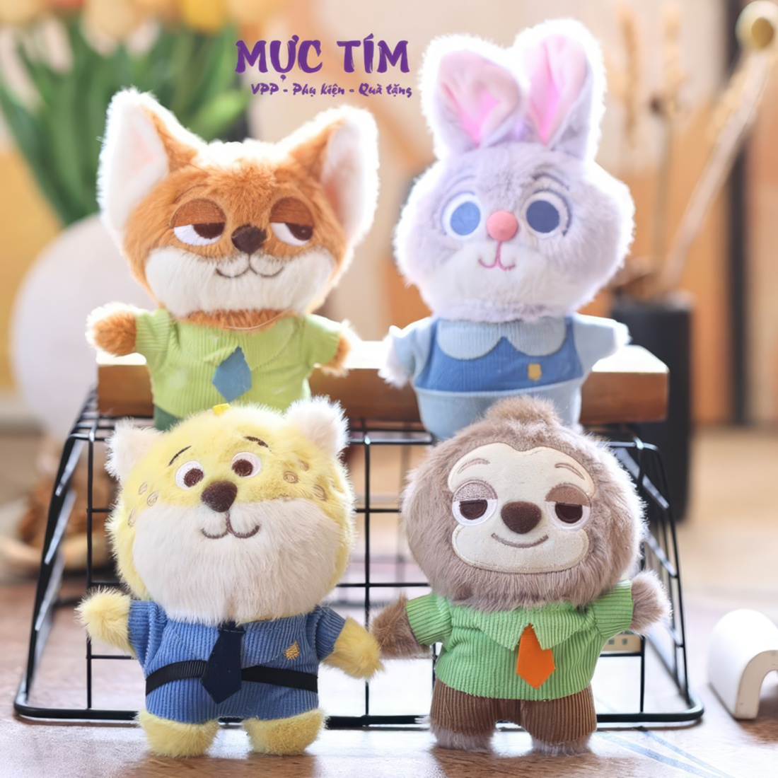 Móc khóa gấu Zootopia mềm mại dễ thương